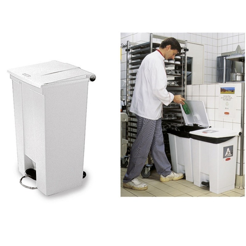 CONTAINER 90L BLANC COUVERCLE BLANC